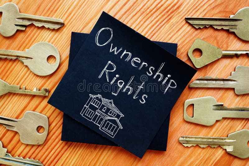 Ownership Rights is Shown Using the Text Stock Image - Image of ...