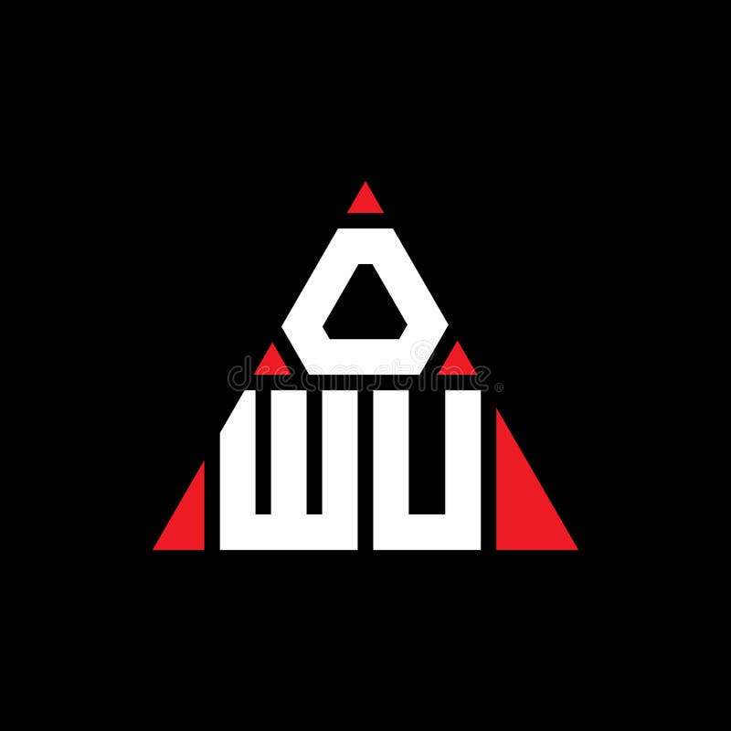 OWU Triangle Letter Logo Design with Triangle Shape. OWU Triangle Logo ...