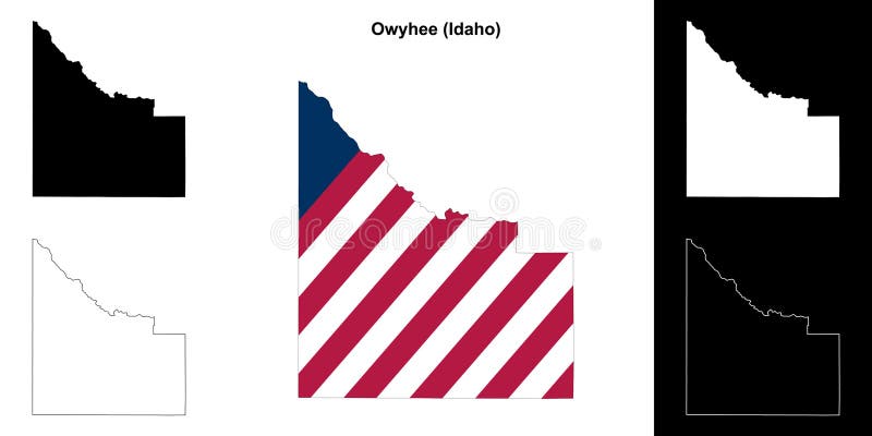 Owyhee outline map stock illustration. Illustration of region - 323900284