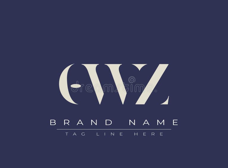 OWZ Abstract Letter Logo Design Stock Vector - Illustration of ...