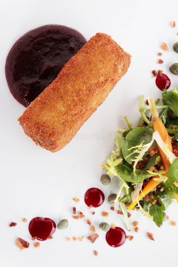 Ox Cheek Croquette Appetizer Stock Image - Image of table, cuisine ...