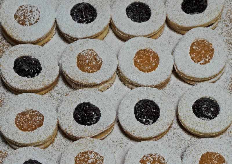 Ox Eyes or Girelle with Jam - Typical Italian Easter Sweets Stock Photo ...