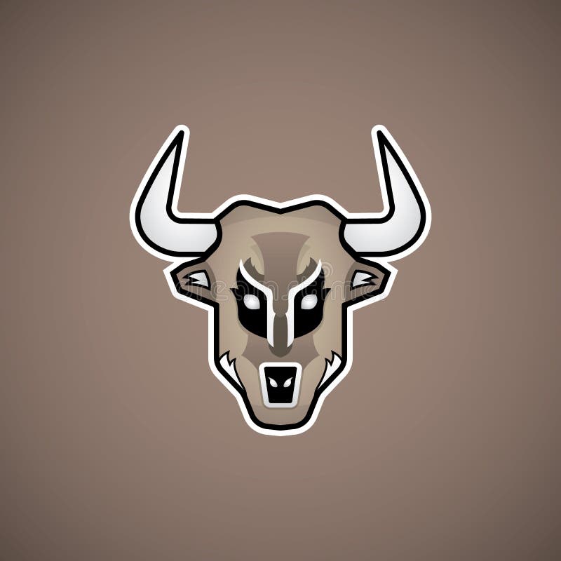 Ox face stock vector. Illustration of bull, animal, cattle - 76081608