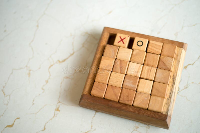 OX Tic Tac Toe Wood Board Game Stock Photo - Image of hold, competition ...