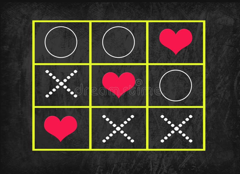 Ox game (with heart) stock illustration. Illustration of concept - 66969767