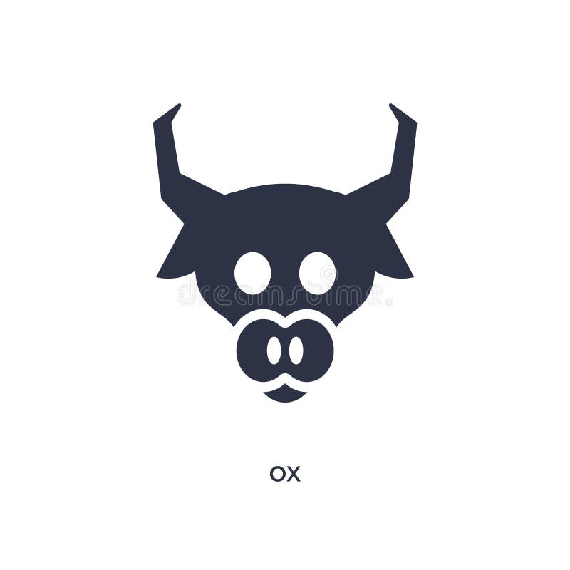 Ox Icon on White Background. Simple Element Illustration from Farming ...