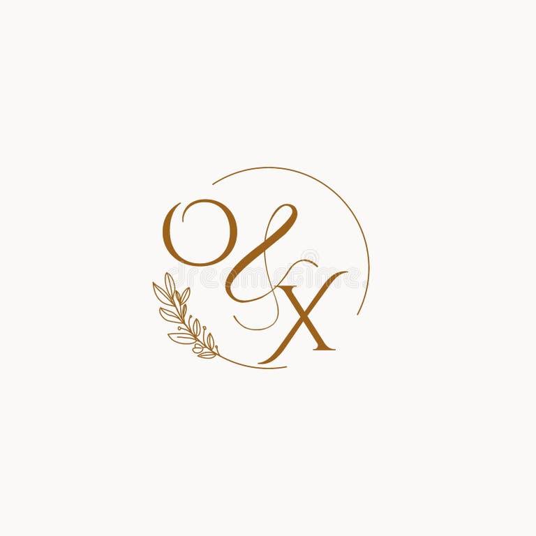 OX Initial Wedding Monogram Logo Stock Illustration - Illustration of ...