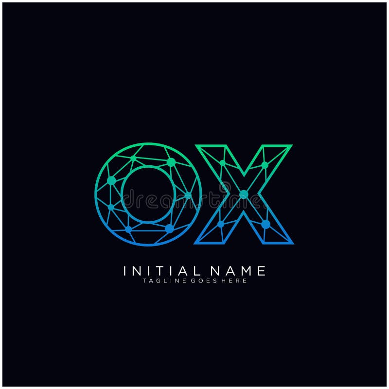 OX Letter Logo Icon Design Template Elements Stock Vector ...