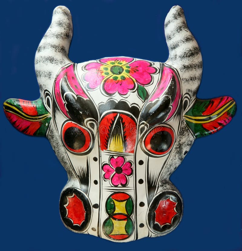 Ox mask stock image. Image of chinese, drawing, clay, cattle - 3382605