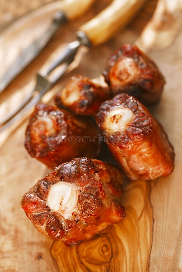 Ox Tails Griiled and Smoked Stock Image - Image of background, garlic ...