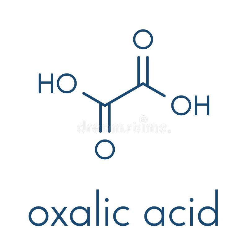 Oxalic Acid Molecule. Skeletal Formula. Stock Vector - Illustration of ...