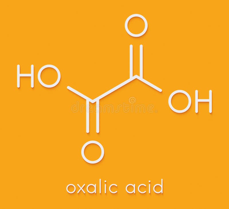 Oxalic Acid Molecule. Skeletal Formula. Stock Illustration ...