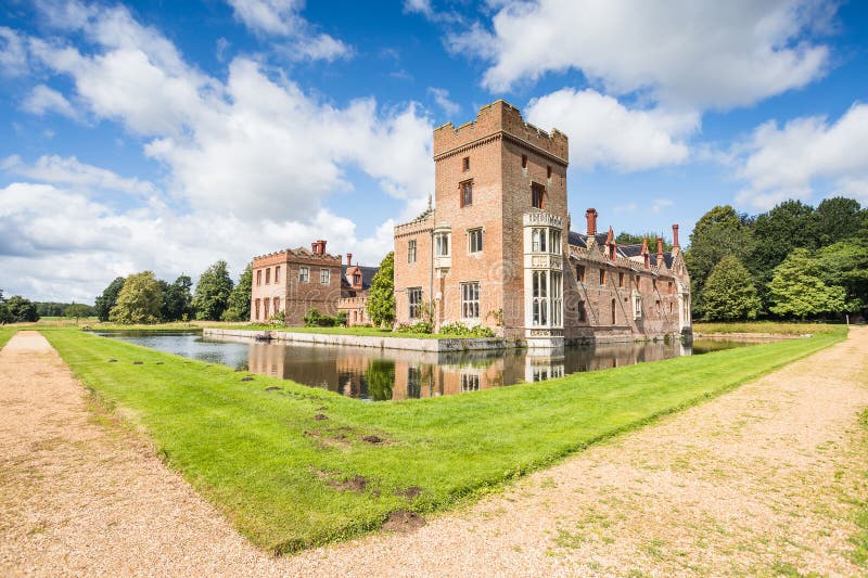Oxburgh Hall Under a Blue Sky Stock Image - Image of country, blue ...