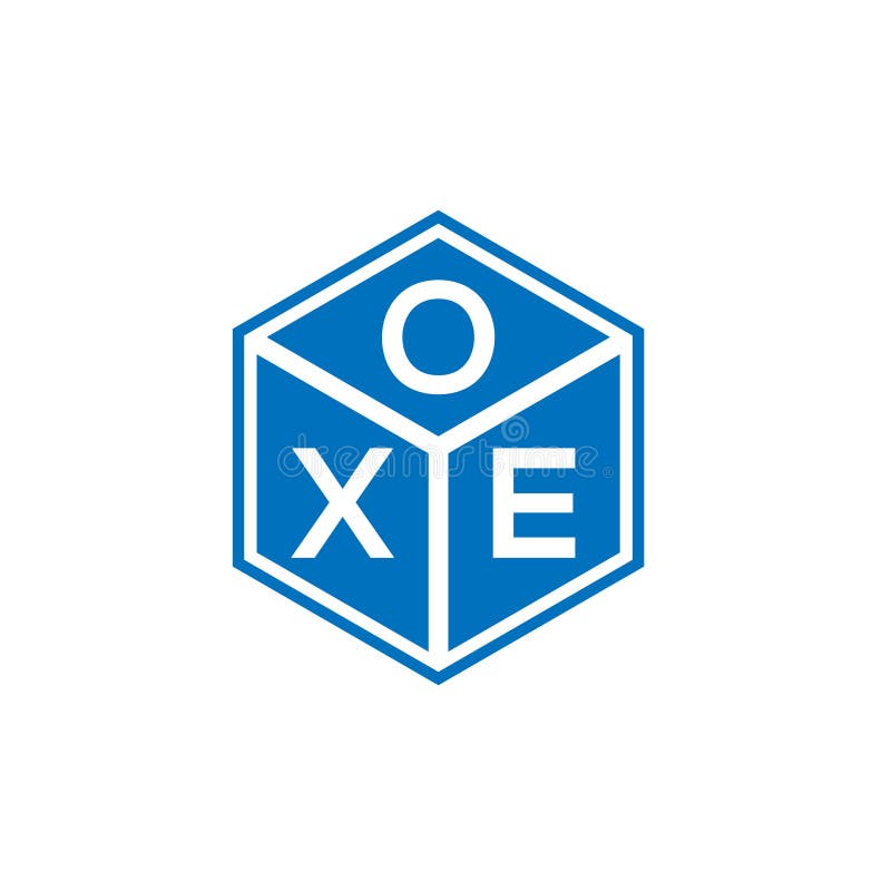 OXE Letter Logo Design on Black Background. OXE Creative Initials ...