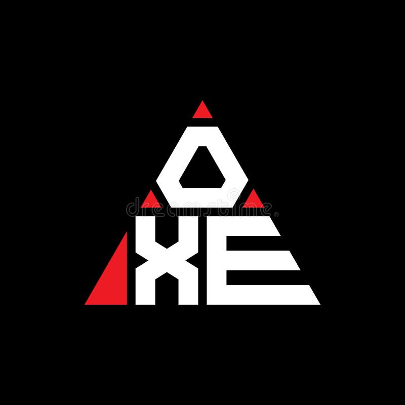 OXE Triangle Letter Logo Design with Triangle Shape. OXE Triangle Logo ...