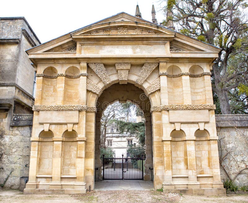 Oxford, the Danby Gate from Insite the Botanic Garden Stock Photo ...