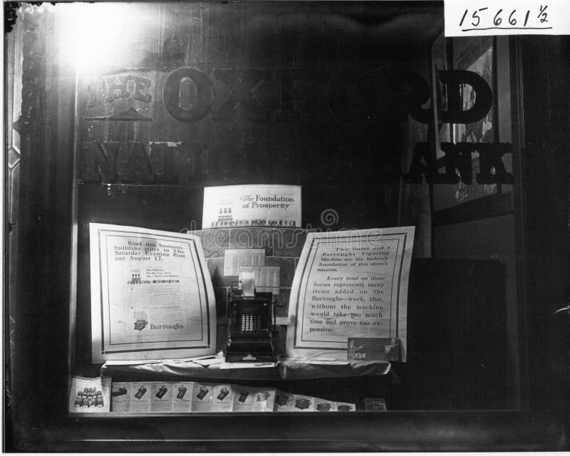 Oxford National Bank Window Display 1916 Picture. Image: 222445559