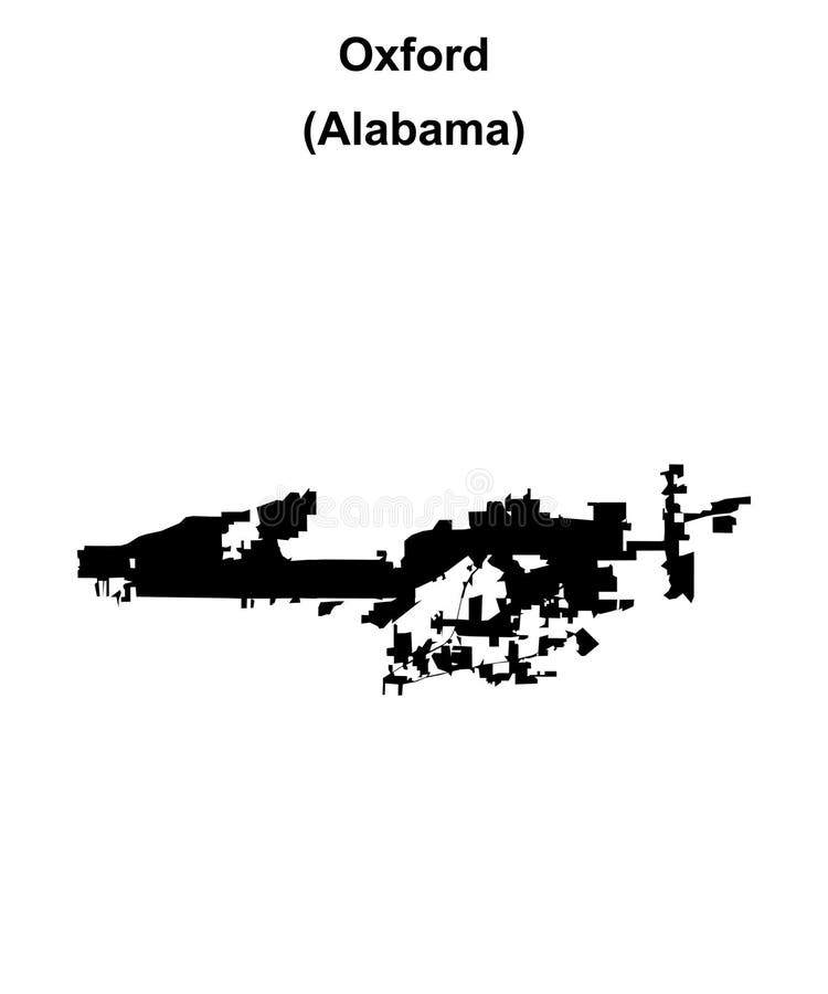 Oxford outline map stock vector. Illustration of template - 357148623
