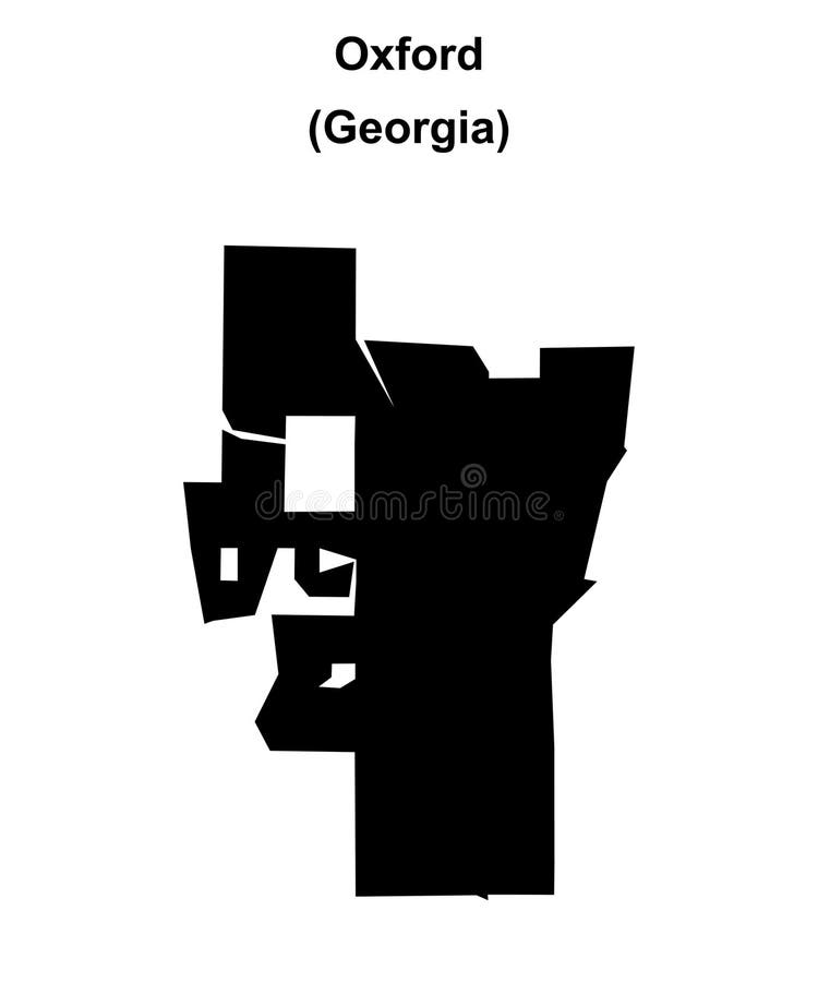 Oxford outline map stock vector. Illustration of boundaries - 387024752