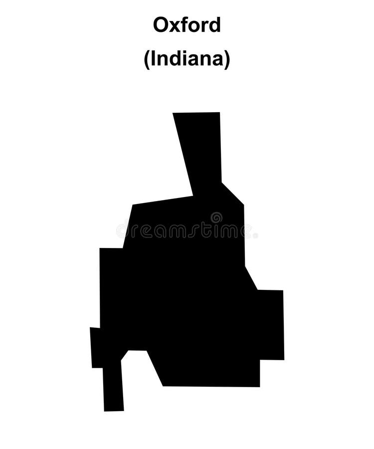 Oxford outline map stock vector. Illustration of area - 387285365