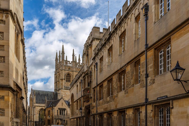 Oxford in spring morning stock image. Image of narrow - 69431229