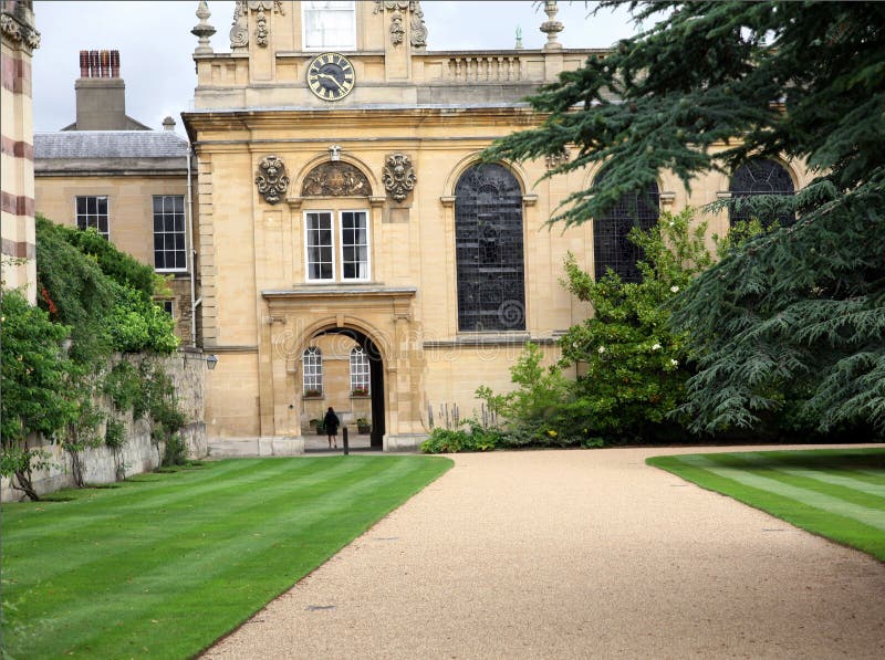 Oxford University Courtyard Stock Image - Image of baroque, college ...
