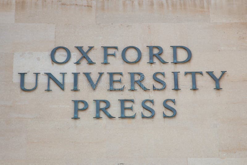 The Oxford University Press Sign on the Building in Oxford in the UK ...
