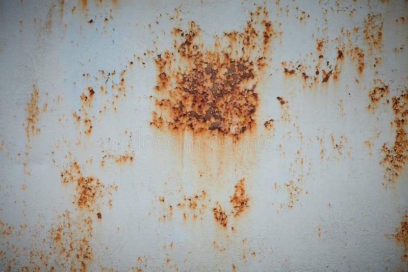 Metal a Parede Com Oxidação, Quebra E Textura Branca Fraca Velha Da ...