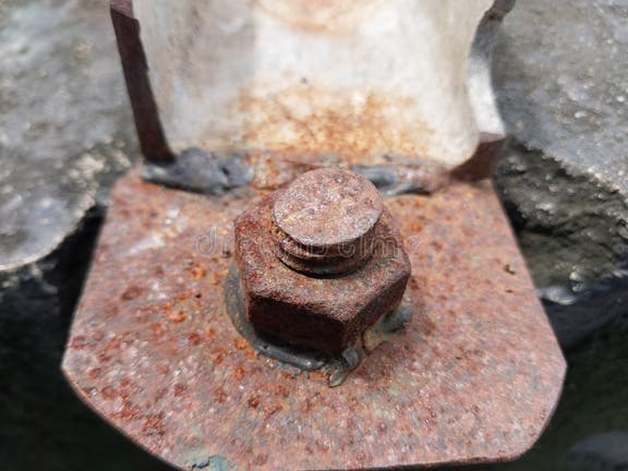 Corrosive, Rusted, Weathered Nut and Blot Stock Photo - Image of ...