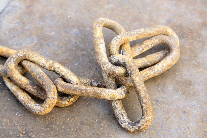 Oxidation rust iron chain stock image. Image of metal - 383747897