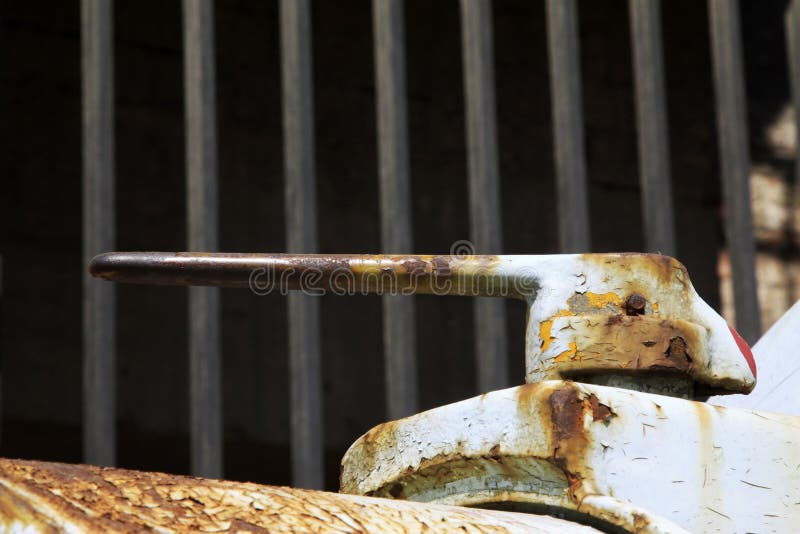 Oxidation Rust Metal Handle Stock Photo - Image of equipment, empty ...