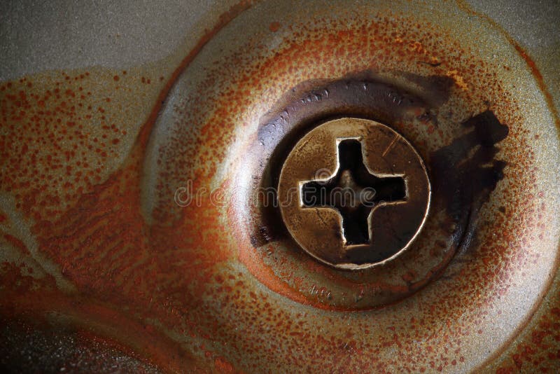 Oxidation Rust Metal Screw, Stock Image - Image of abandoned ...