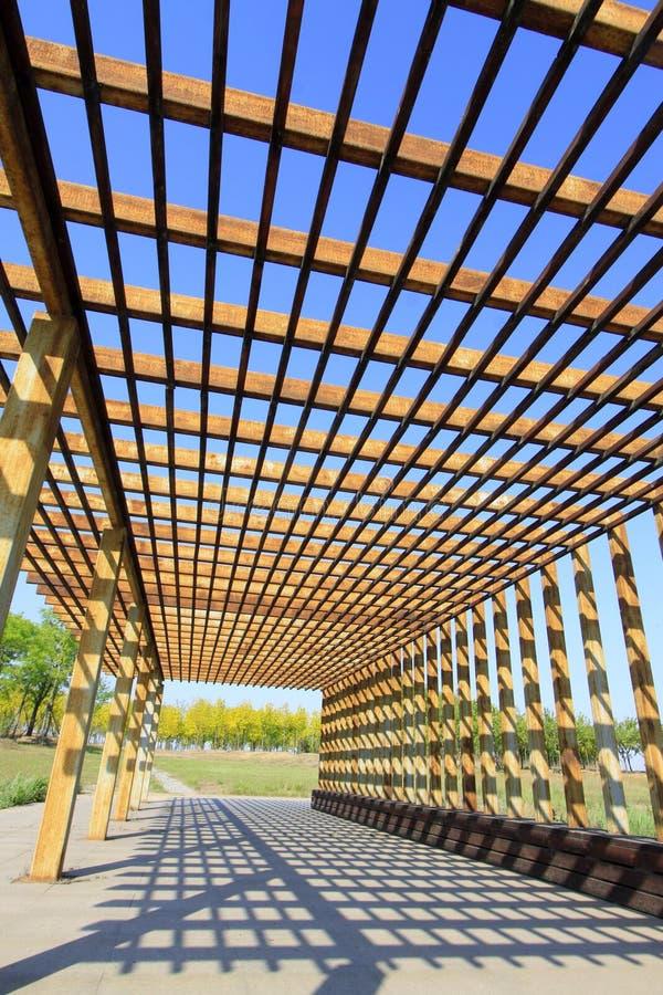 Oxidation Rust Steel Beams in the Park Stock Photo - Image of idle ...