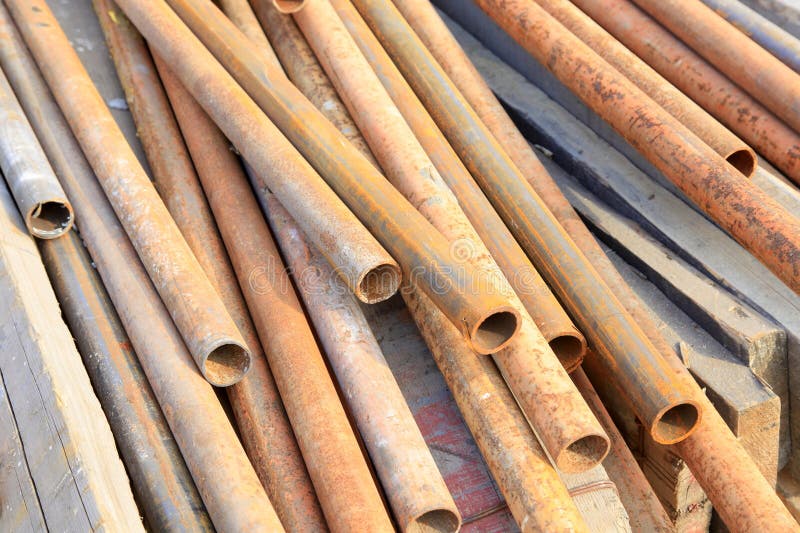 Oxidation rust steel pipe stock photo. Image of material - 364827464
