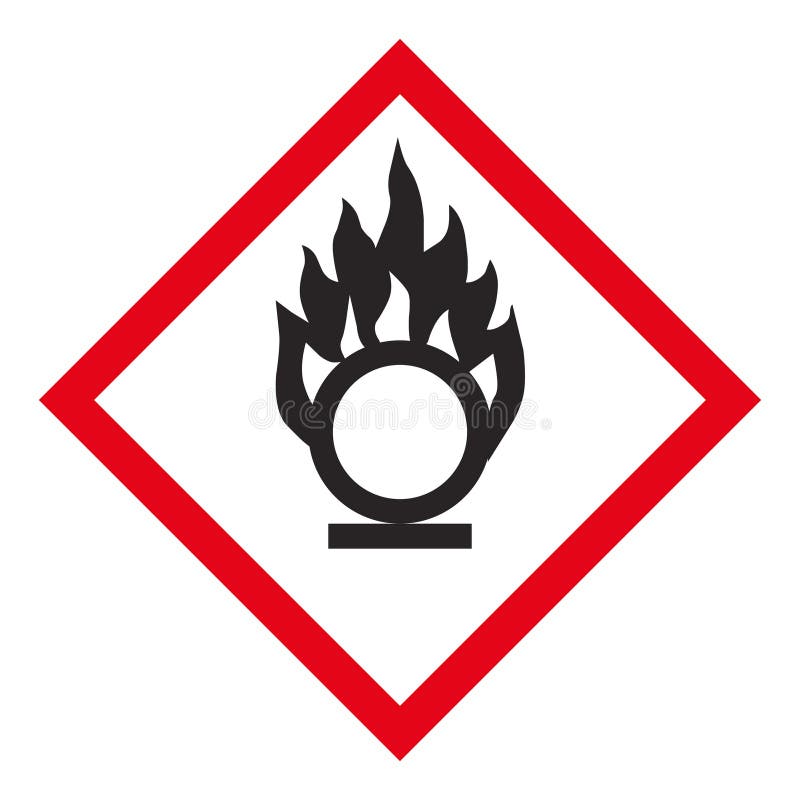 Oxidation Warning Symbol. GHS Label Stock Vector - Illustration of ...