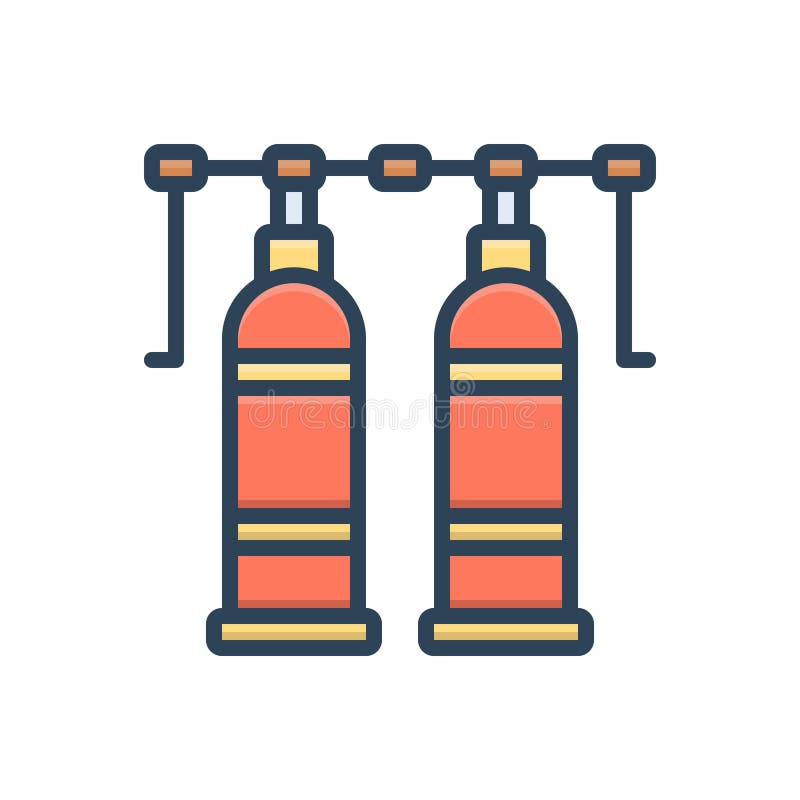 Color Illustration Icon for Oxide, Gas and Tank Stock Vector ...