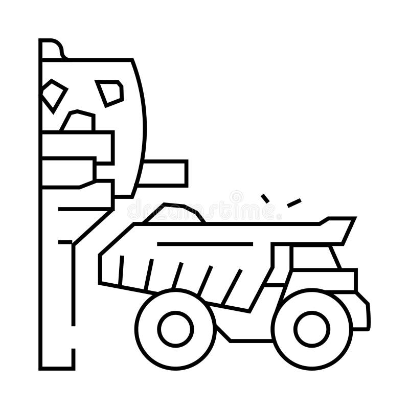 Oxide Ore Processing Copper Line Icon Vector Illustration Stock Vector ...