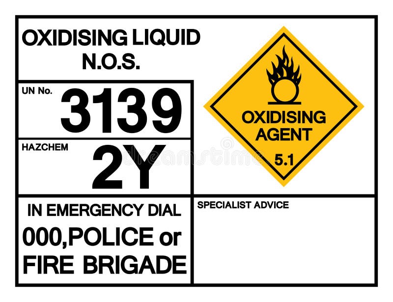 Sodium Hypochlorite UN 1791 Symbol Sign, Vector Illustration, Isolate ...