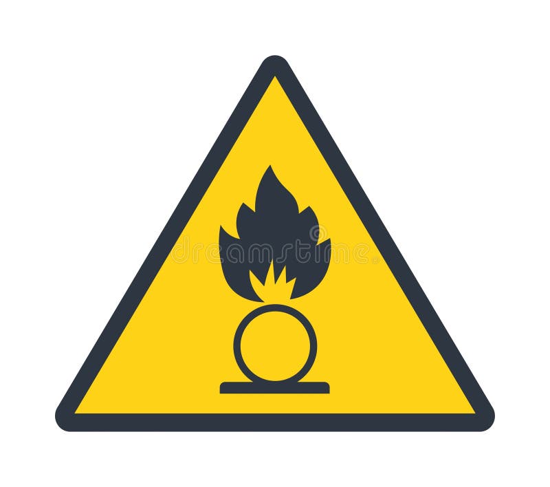 Oxidising material symbol stock vector. Illustration of industry ...