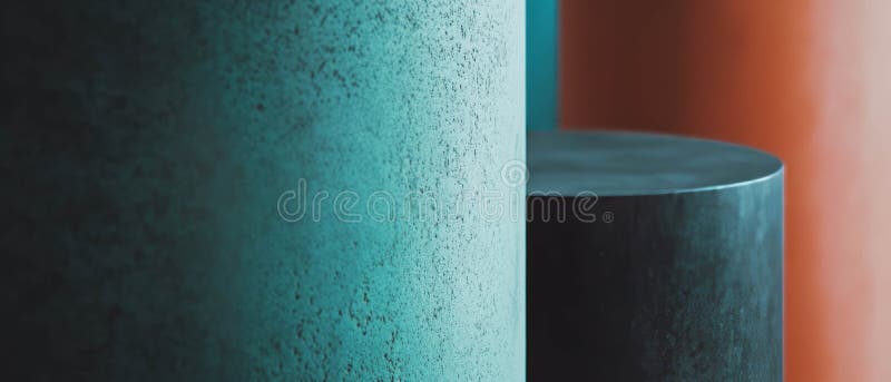 Oxidized Aluminum Cylinders with Matte Finish Showcasing Weathered ...