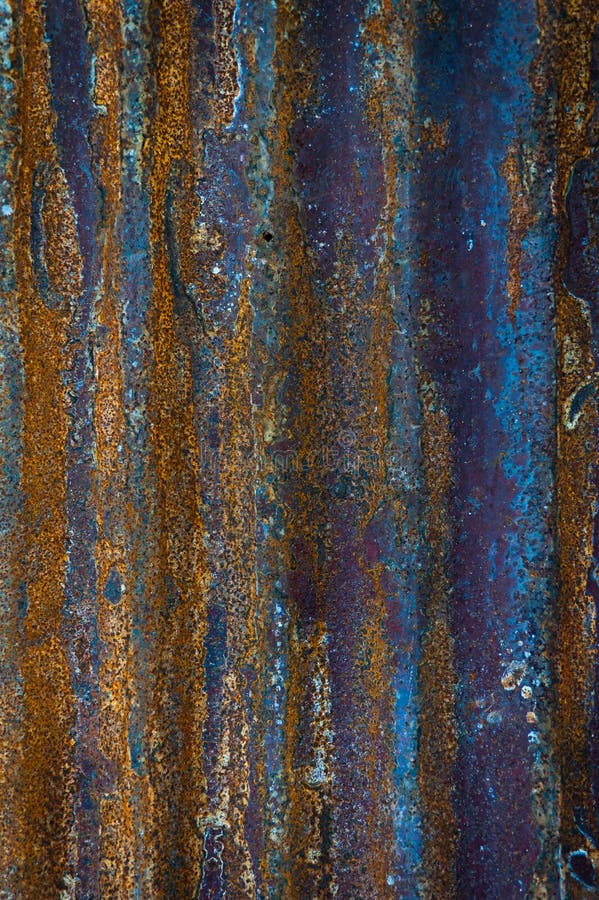 Oxidized Colorful Textured Metal Stock Photo - Image of outside ...