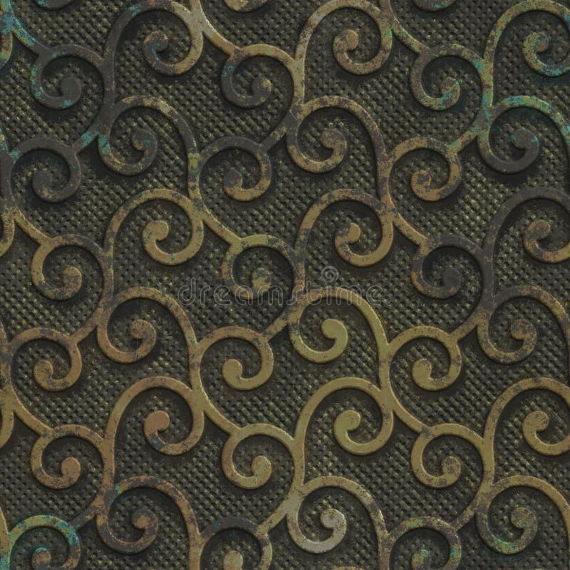 Metal Seamless Texture With Patchwork Pattern, Bronze And Cooper Color ...