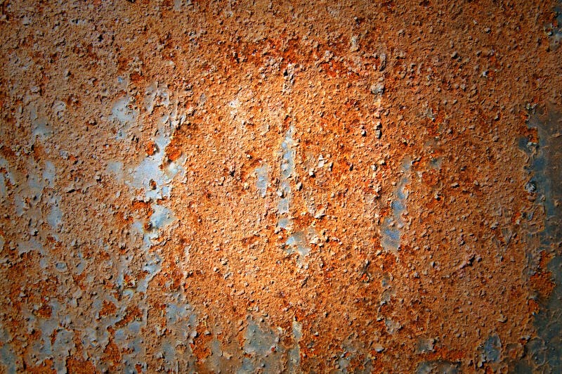 Oxidized Metal Sheet Covered With Old Paint . Stock Photo - Image of ...