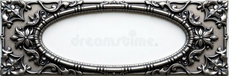 Oxidized Silver Oval Frame, Delicate Filigree Pattern , Chic, Photo ...