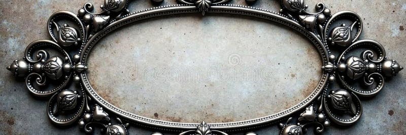 Oxidized Silver Oval Frame, Delicate Filigree Pattern , Shabby, Oval ...