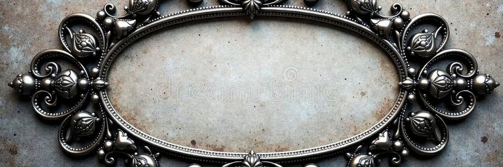 Oxidized Silver Oval Frame, Delicate Filigree Pattern , Shabby, Oval ...