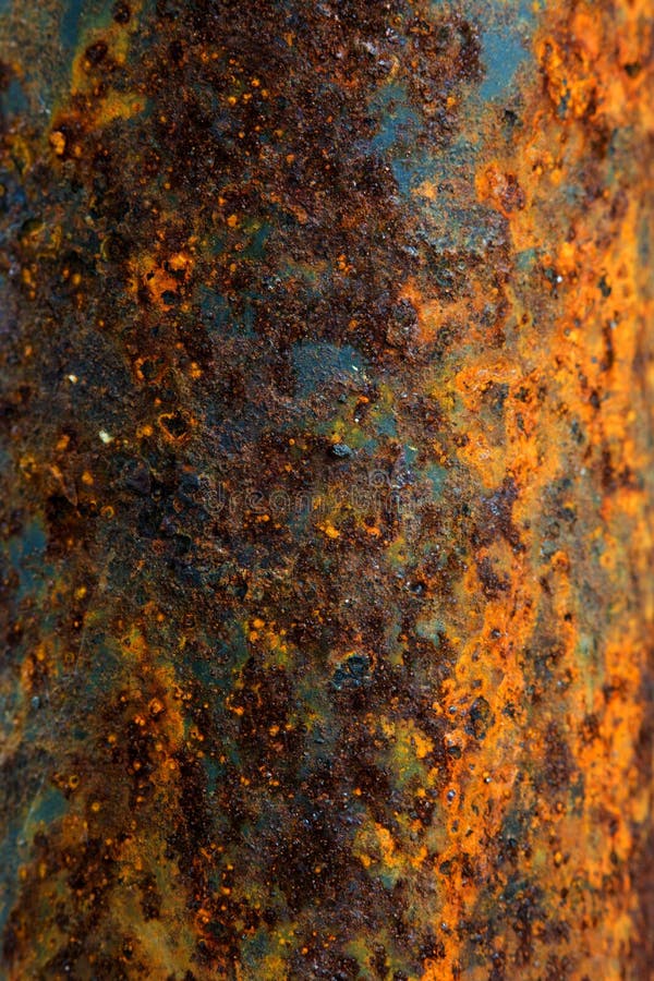 Oxidized on Surface of Metal for Background Stock Image - Image of ...