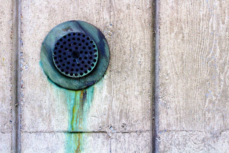 Oxidized water drain stock image. Image of water, drain - 166493327