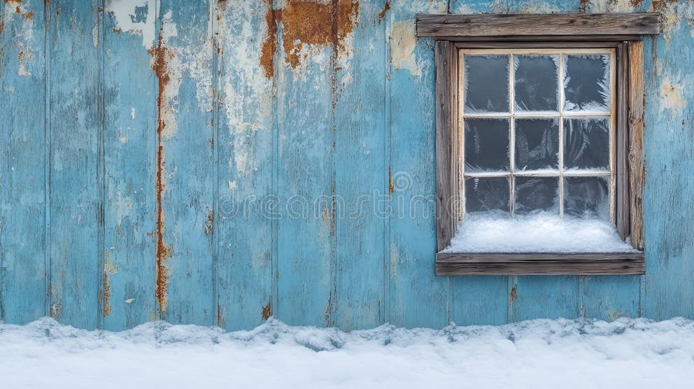 Oxidized Window Frames on a Deteriorating Building Surface Stock Image ...