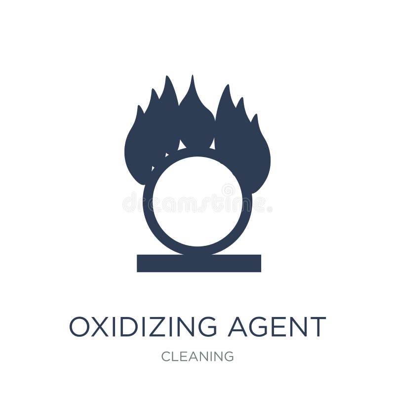 Oxidizing Agent Vector Icon on White Background. Flat Vector Oxidizing ...